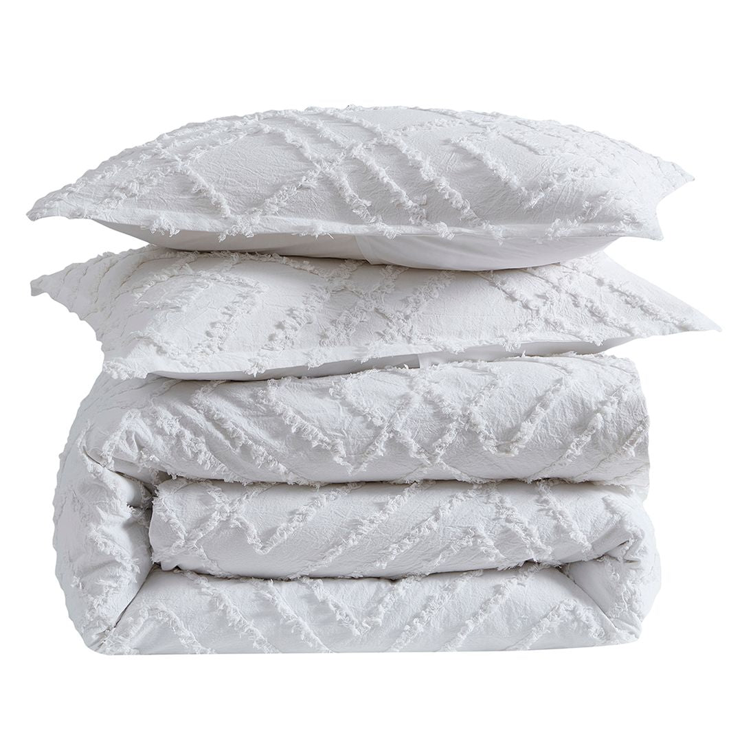 Tufted Geometric Jacquard Euro Sham | New Season Naturally Yours